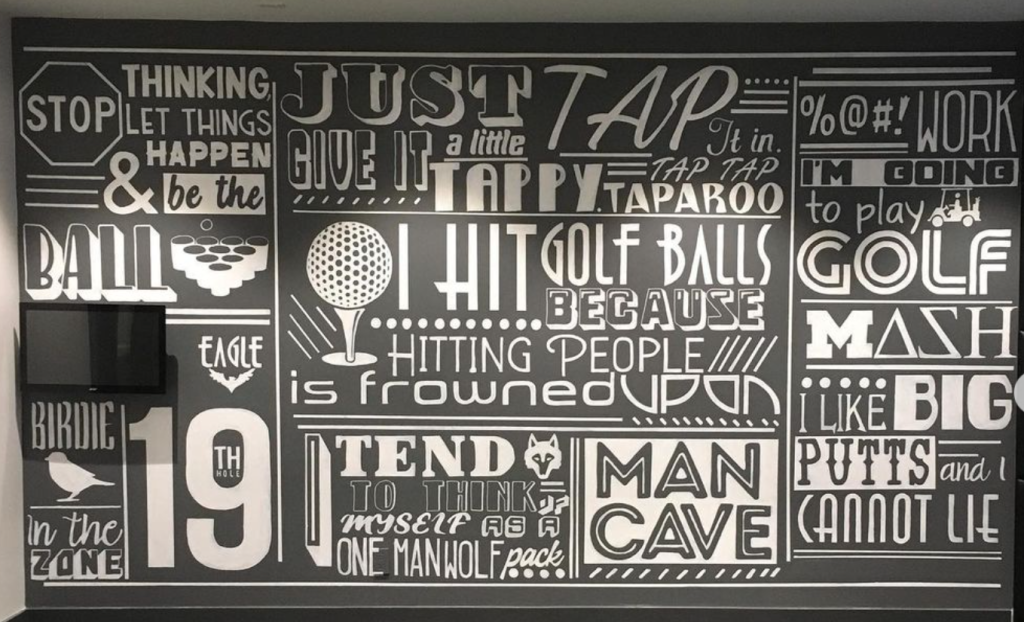 Golf Themed Man Cave – Intelligent Graffiti